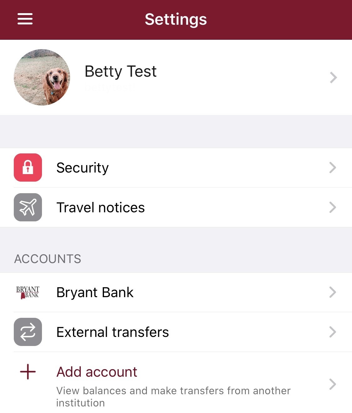 Make external transfers - Bryant Bank
